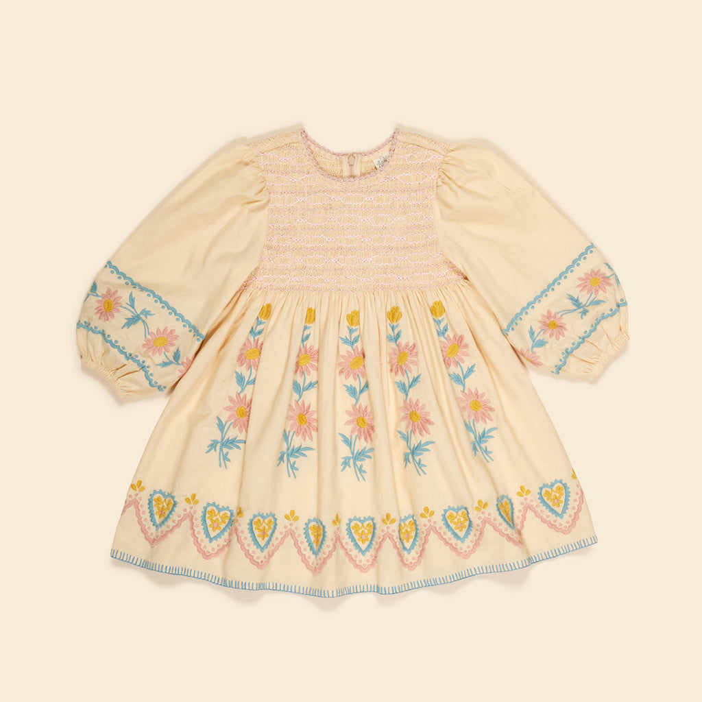 PENNY SMOCK DRESS CASHEW – The Little Wooden Peg