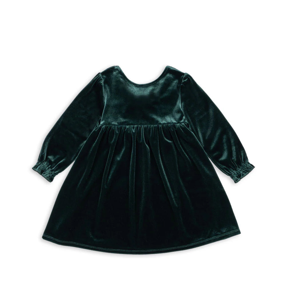GIA BOW DRESS - PINE GROVE – The Little Wooden Peg