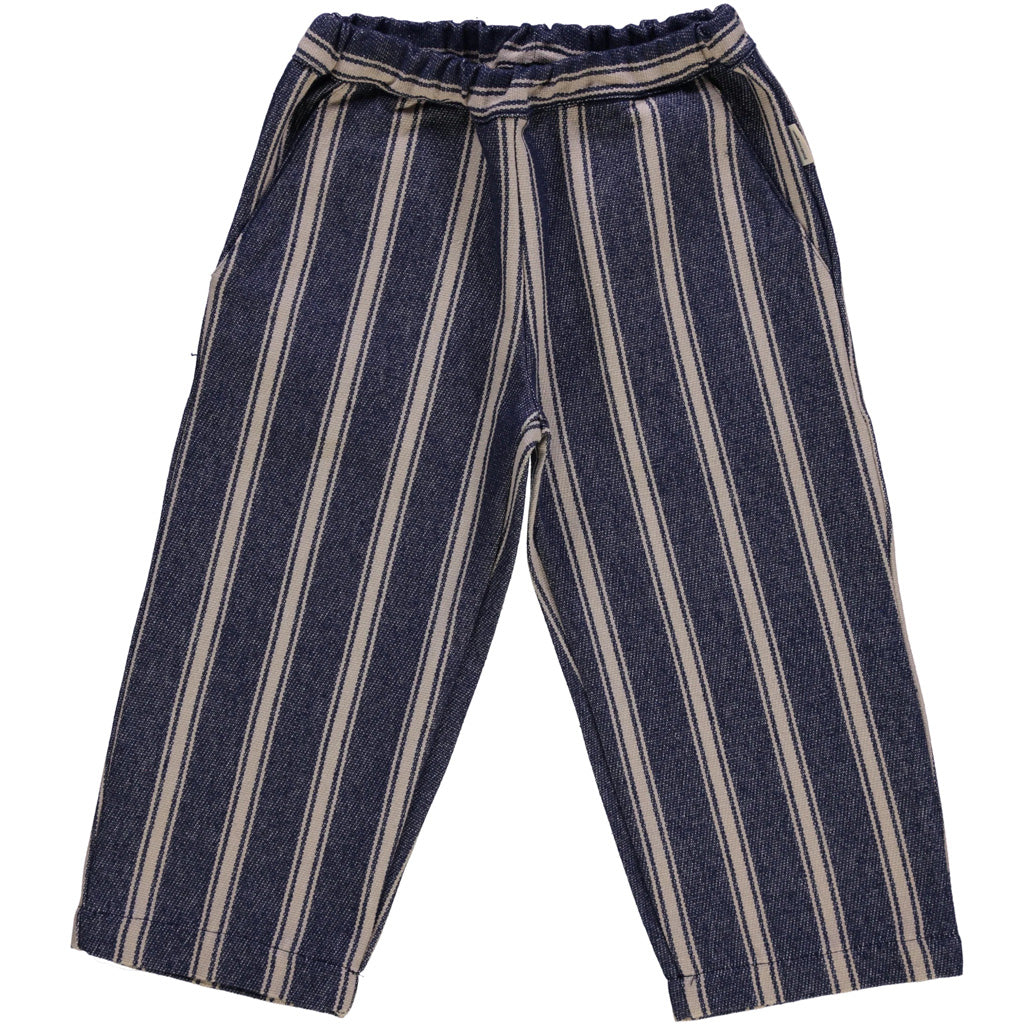Trousers POMELOS - Blue Stripe – The Little Wooden Peg