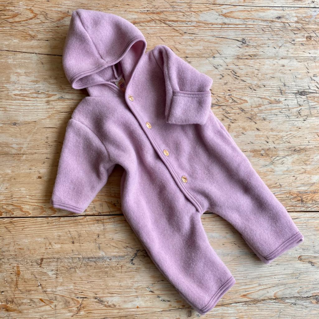 Organic Wool Fleece Onesie - Rosewood – The Little Wooden Peg